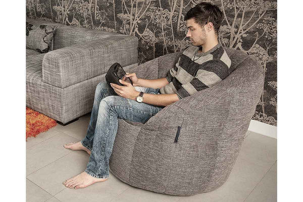 Grey Bean Bag Armchair Butterfly Sofa Bean Bag Singapore Ambient Lounge Singapore Southeast Asia
